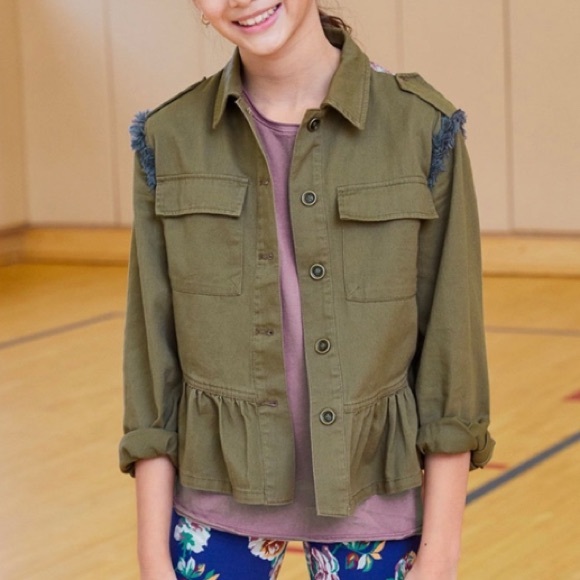 Matilda Jane | Jackets & Coats | Matilda Jane Tween Olive Green Varsity ...